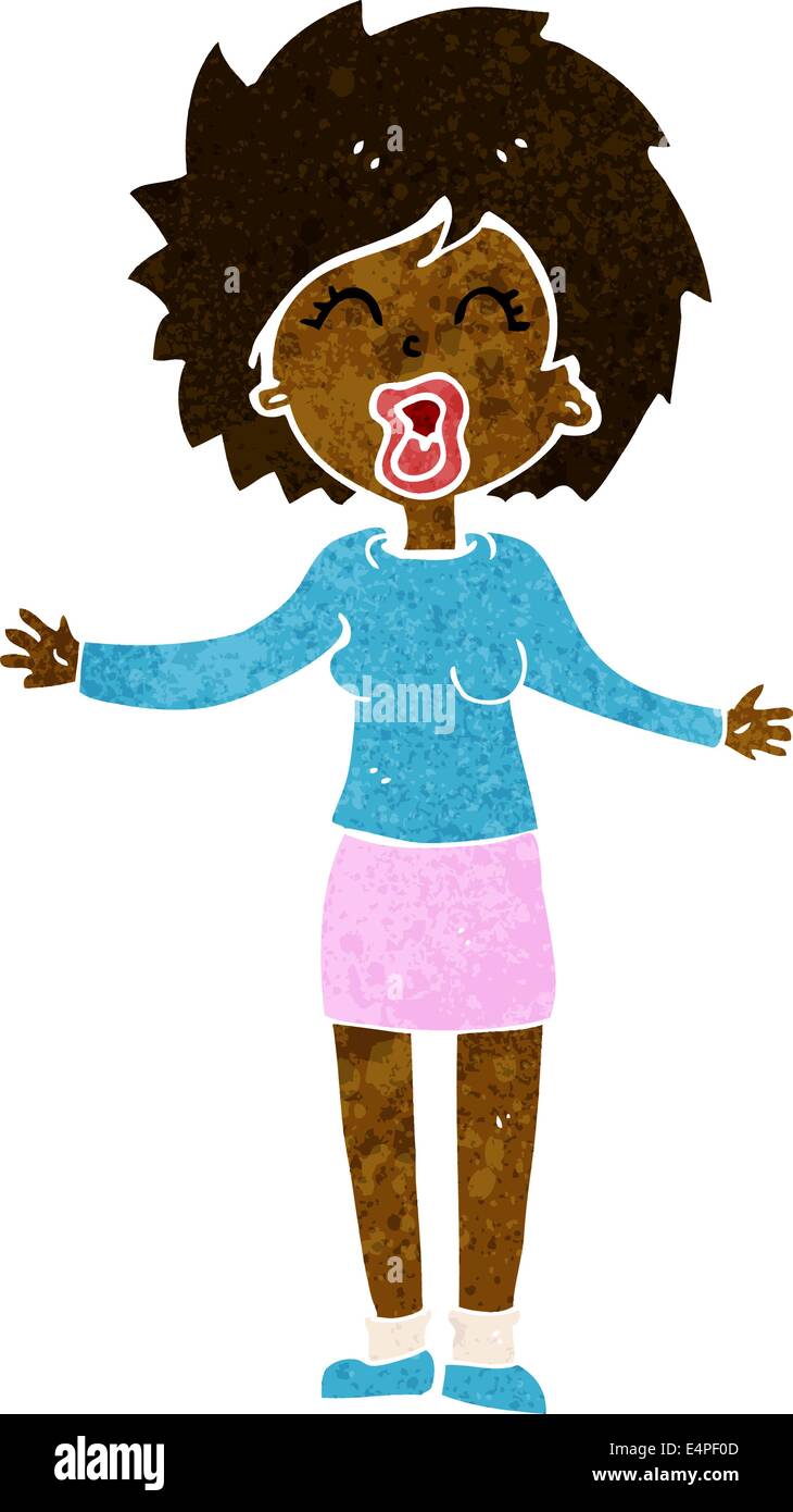 Cartoon loud woman Stock Vector Images - Alamy