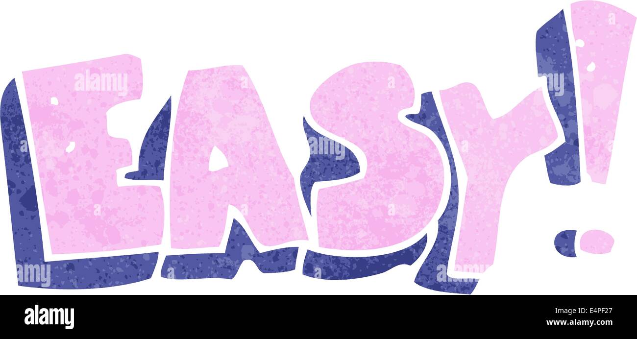 cartoon easy sign Stock Vector Image & Art - Alamy