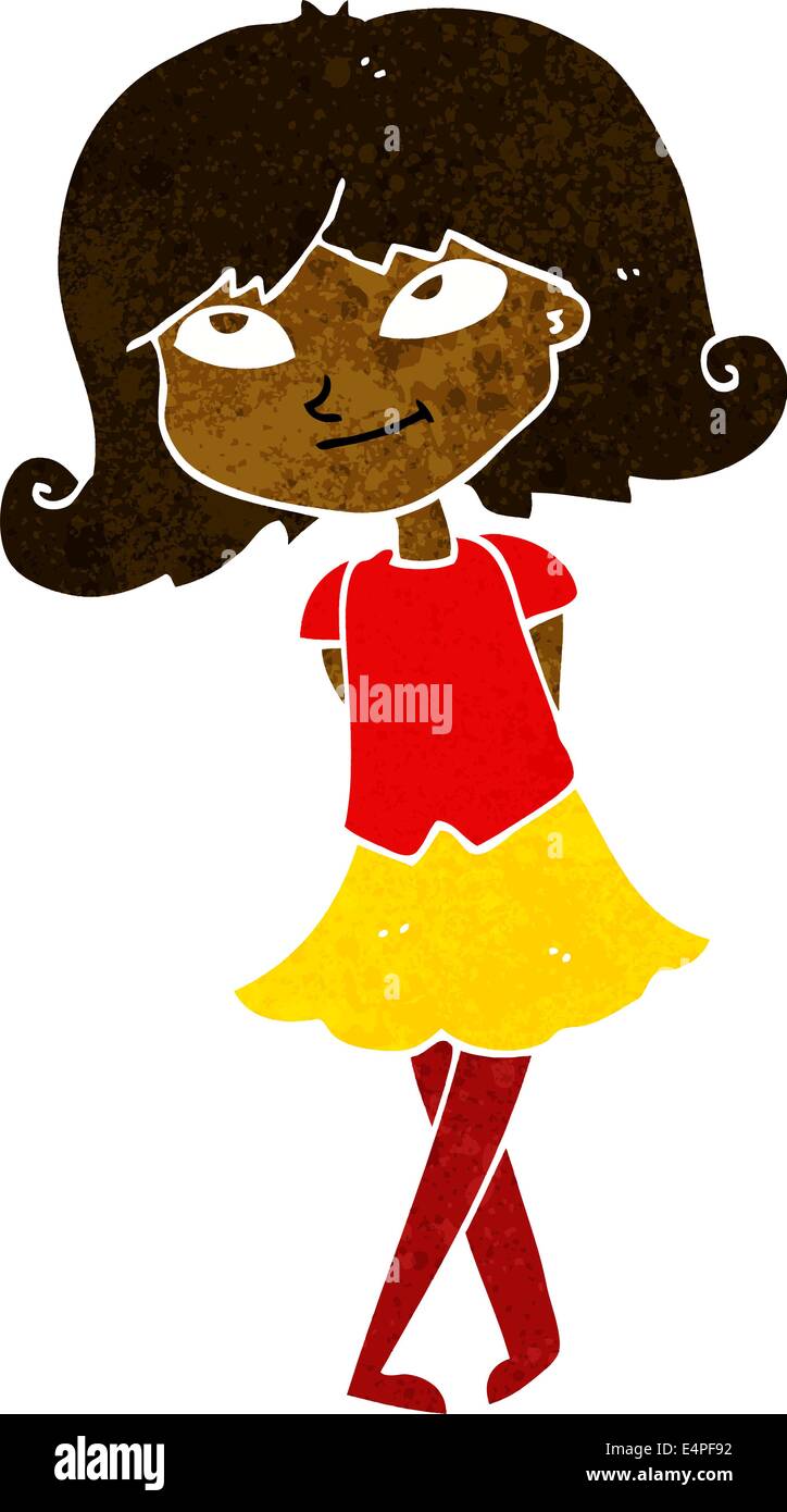 Cartoon clever girl hi-res stock photography and images - Alamy