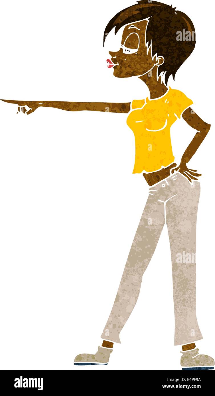 cartoon woman pointing Stock Vector Image & Art - Alamy