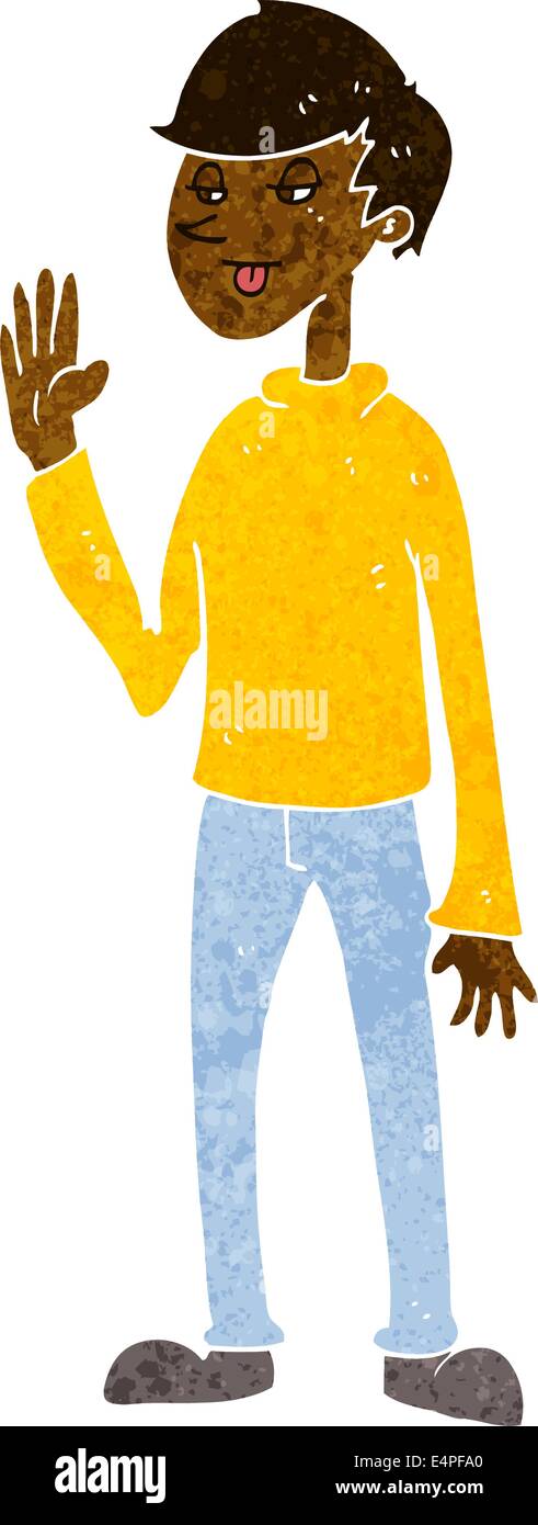 cartoon waving man Stock Vector Image & Art - Alamy