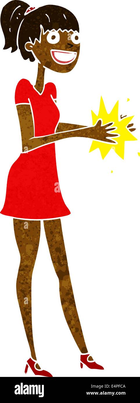 Cartoon woman clapping hands hi-res stock photography and images - Alamy