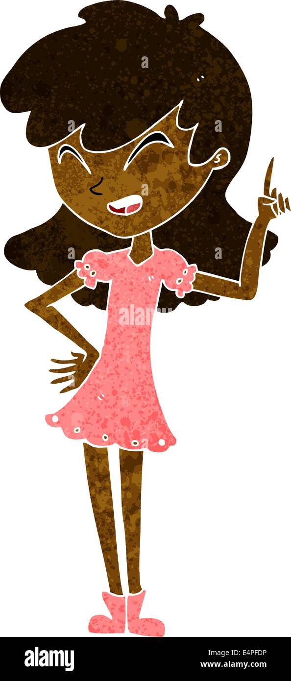 cartoon girl making point Stock Vector Image & Art - Alamy