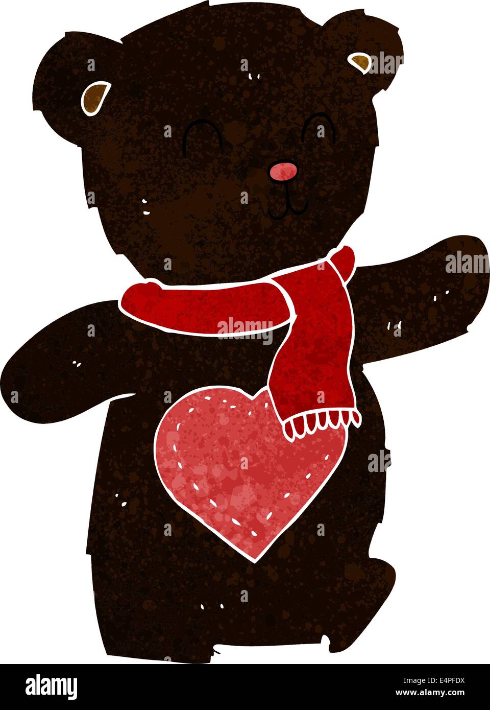Cartoon White Teddy Bear With Love Heart at Joan Byrd blog
