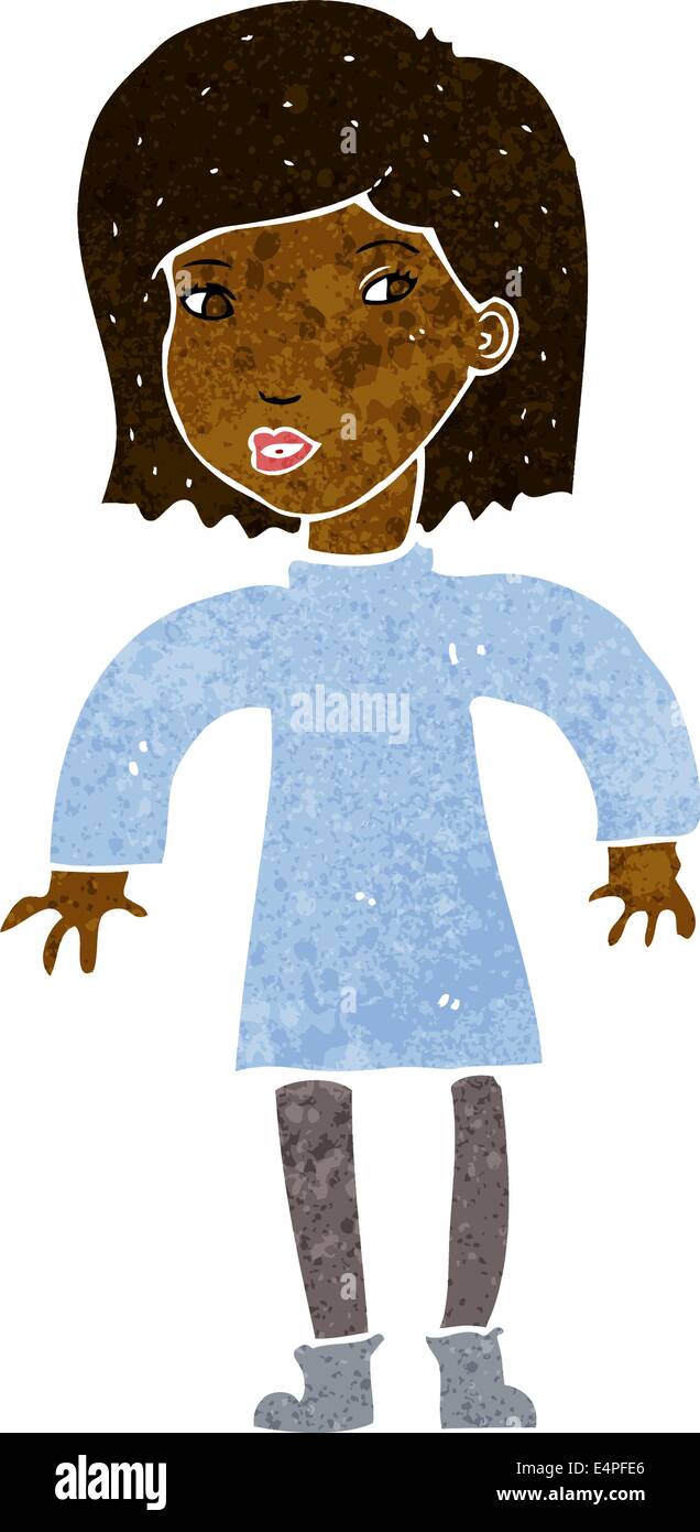 cartoon cautious woman Stock Vector Image & Art - Alamy