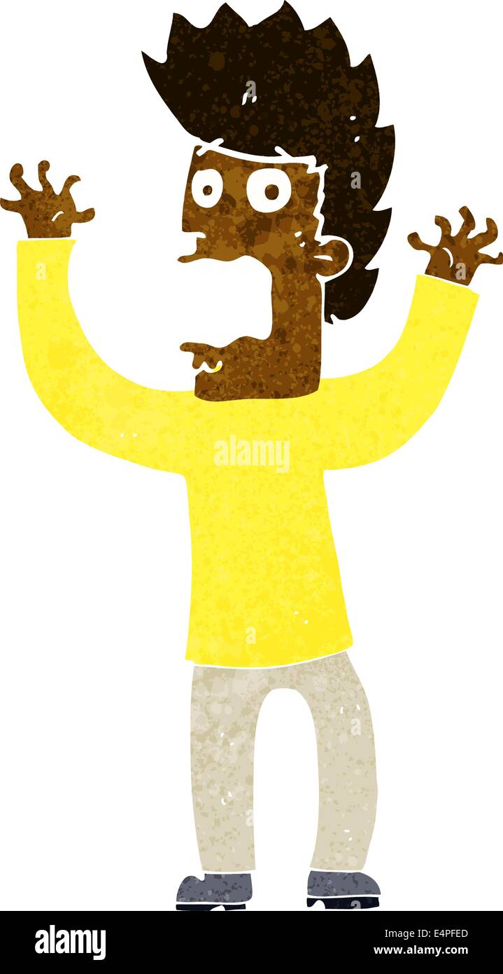 cartoon terrified man Stock Vector Image & Art - Alamy