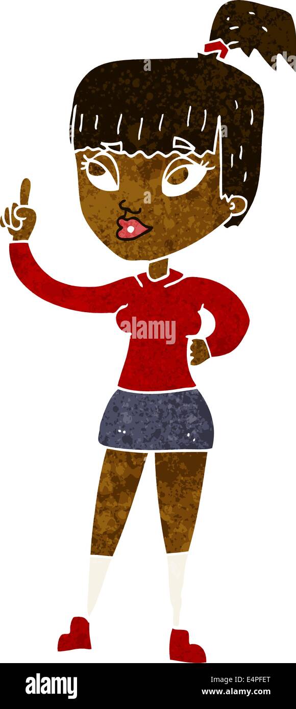 cartoon attractive girl with idea Stock Vector Image & Art - Alamy
