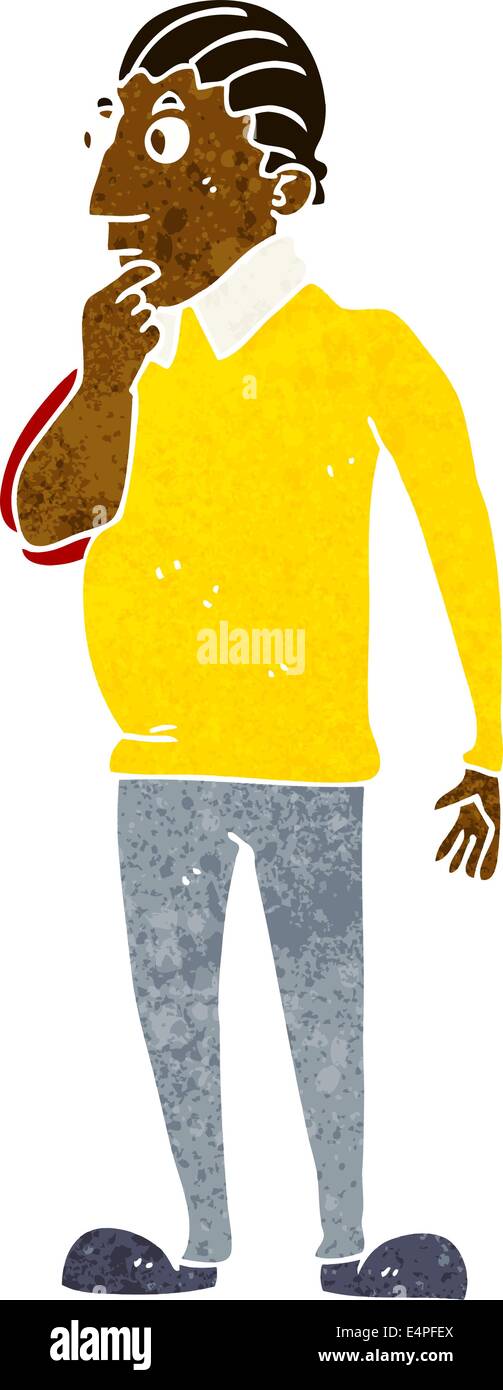 cartoon curious man Stock Vector Image & Art - Alamy