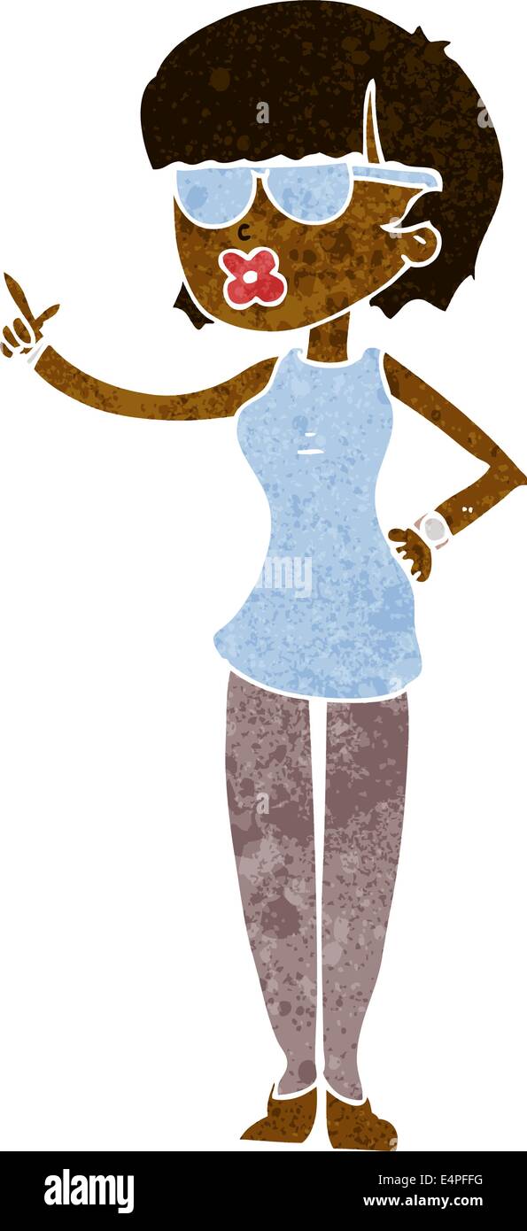 cartoon woman wearing spectacles Stock Vector Image & Art - Alamy