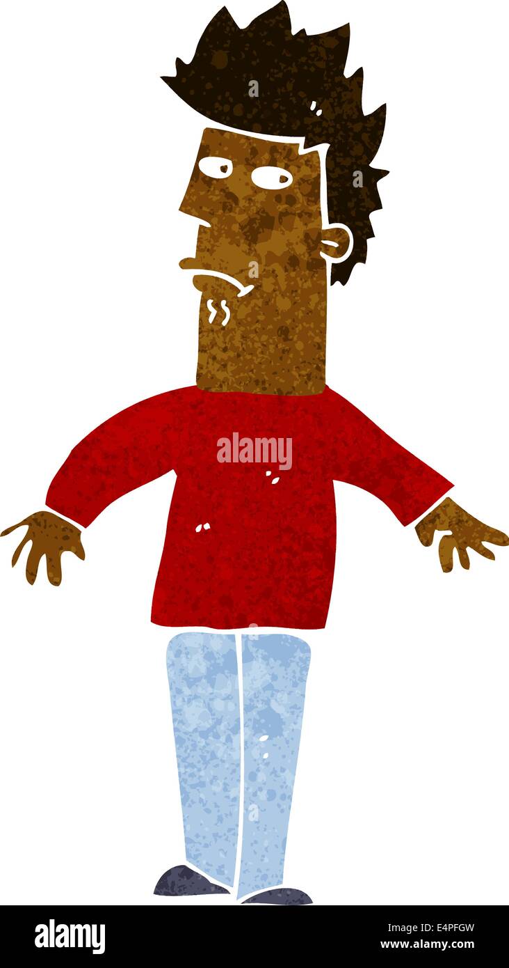 cartoon worried man Stock Vector Image & Art - Alamy