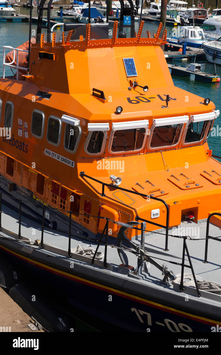 RNLI lifeboat "City of London II", moored at Dover marina, Dover, Kent ...