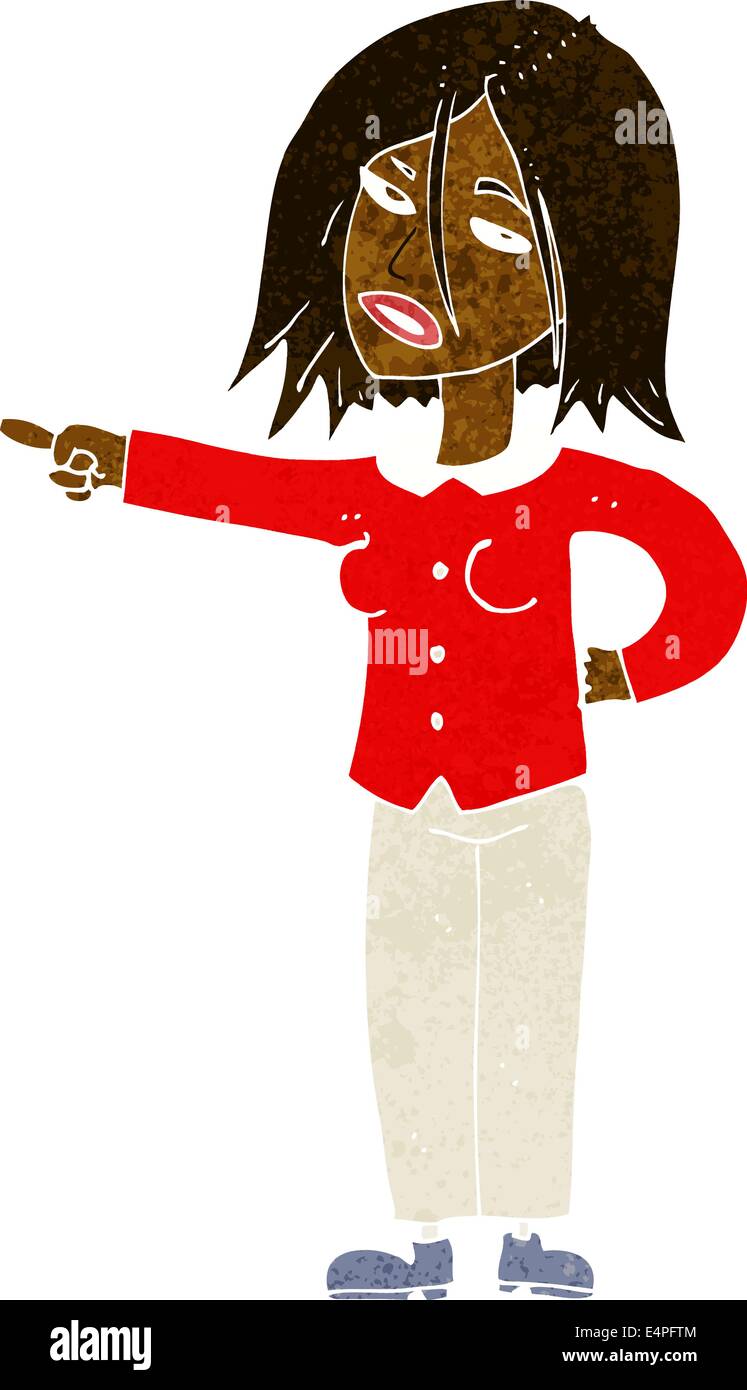 cartoon woman pointing Stock Vector Image & Art - Alamy