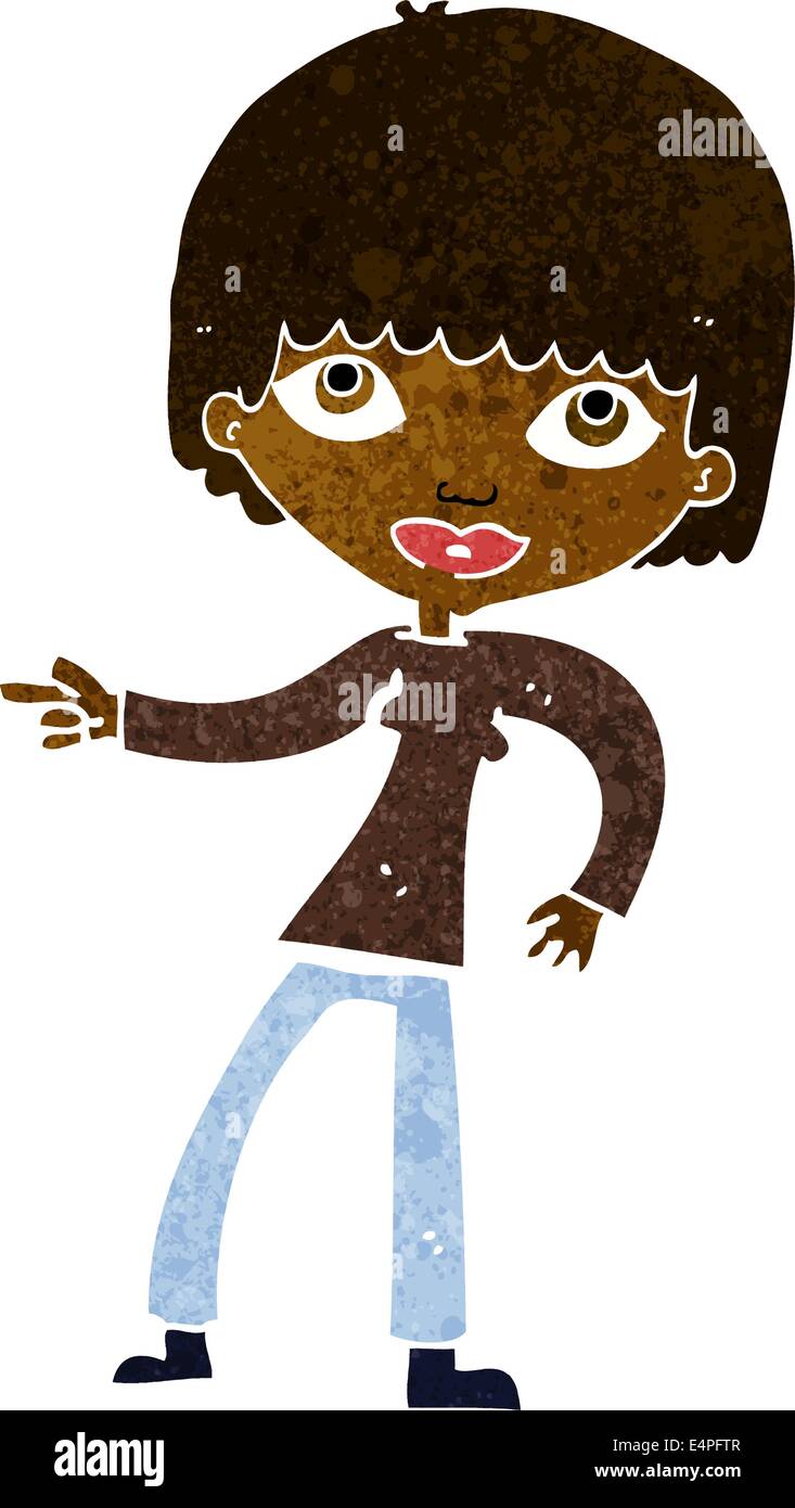 cartoon woman pointing Stock Vector Image & Art - Alamy
