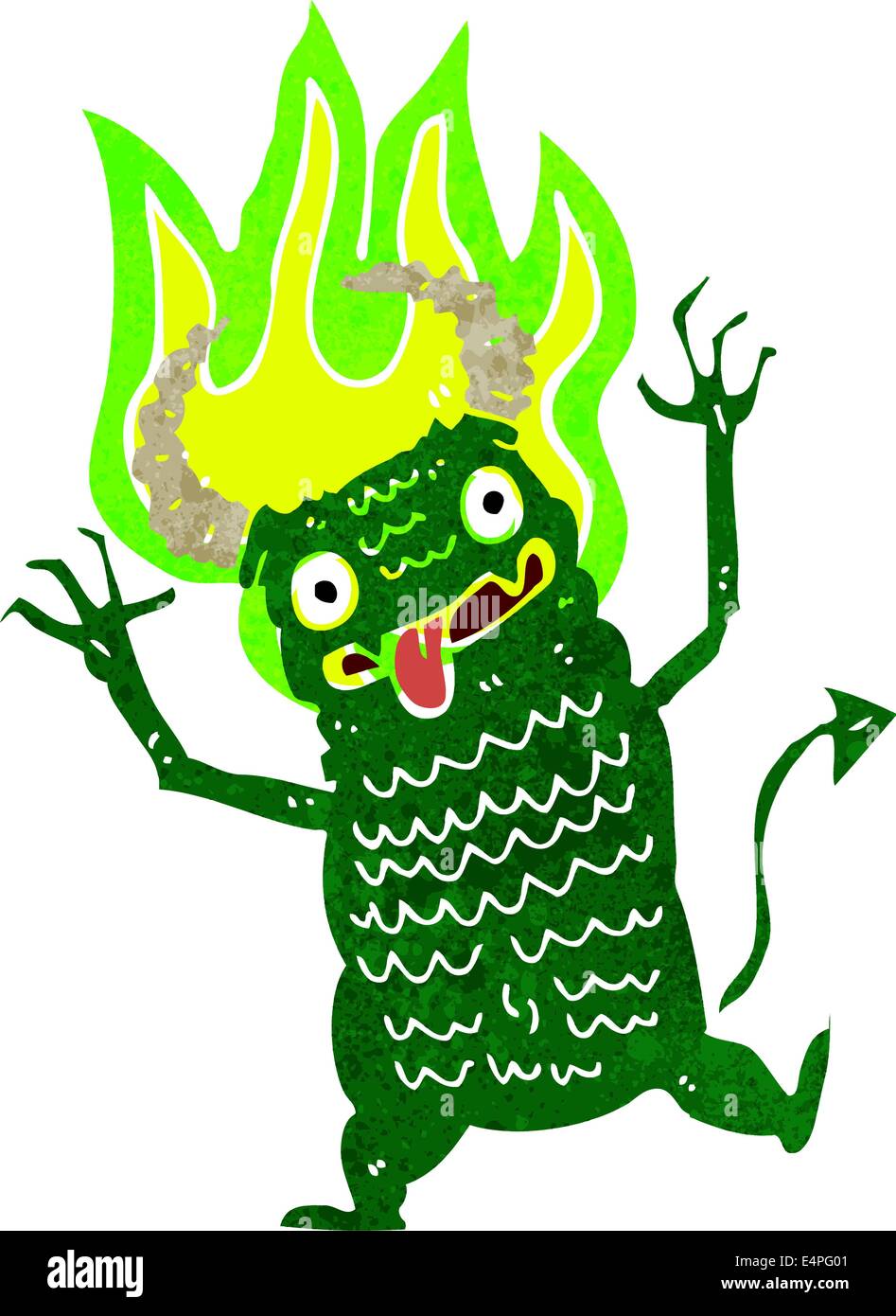 Cartoon illustration devil waving hi-res stock photography and images ...