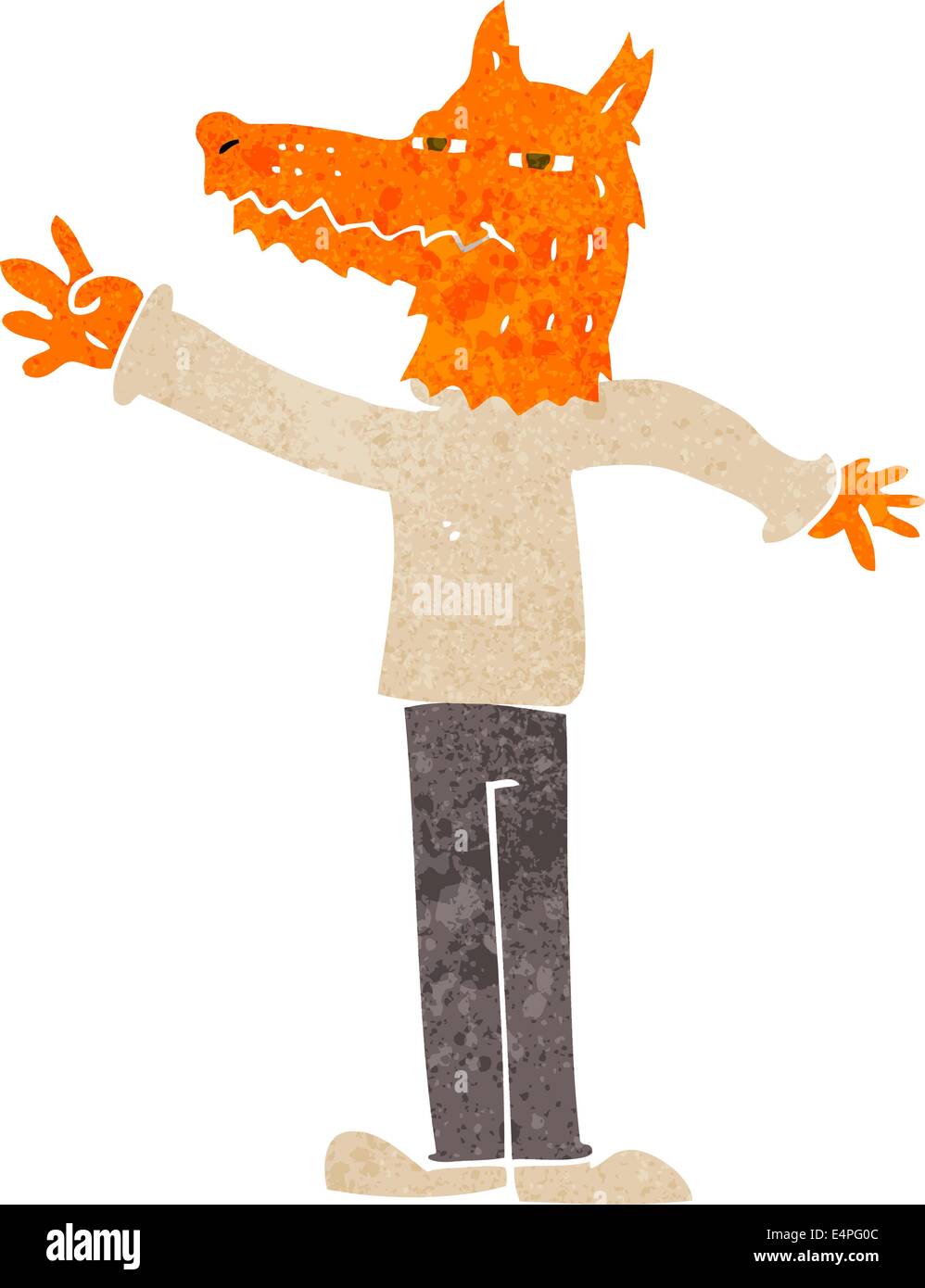 cartoon waving fox man Stock Vector Image & Art - Alamy
