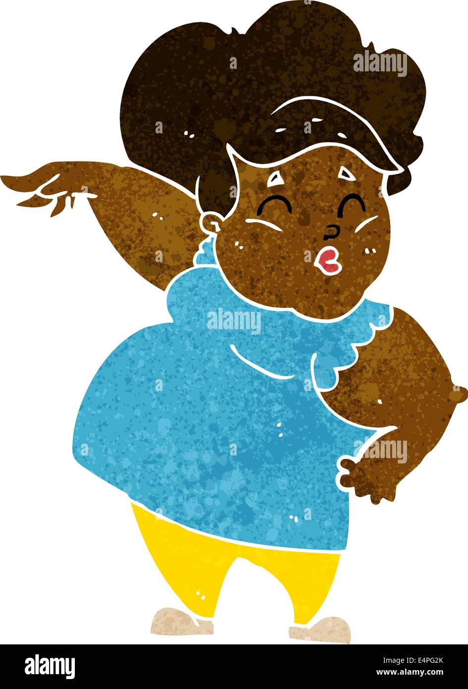 cartoon happy overweight lady Stock Vector Image & Art - Alamy