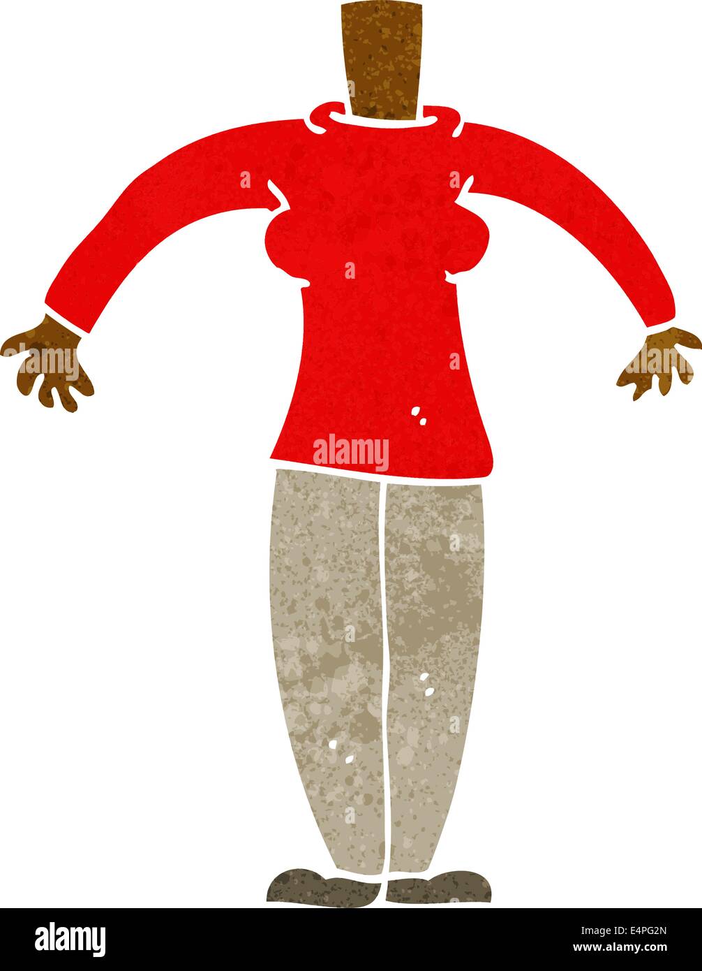 cartoon female body (add photos or mix and match cartoons Stock Vector ...
