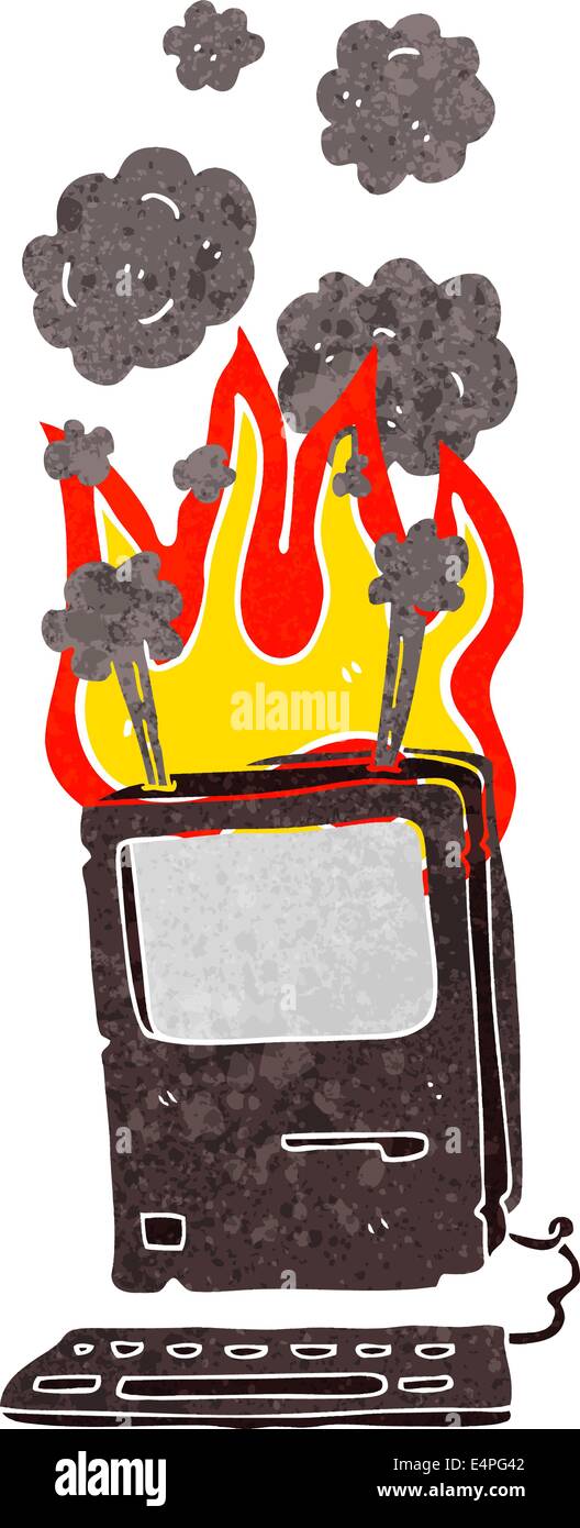 cartoon old computer Stock Vector Image & Art - Alamy