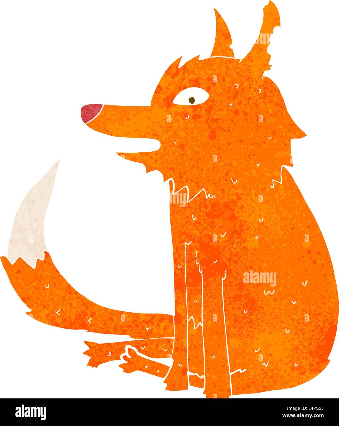 cartoon fox sitting Stock Vector Image & Art - Alamy