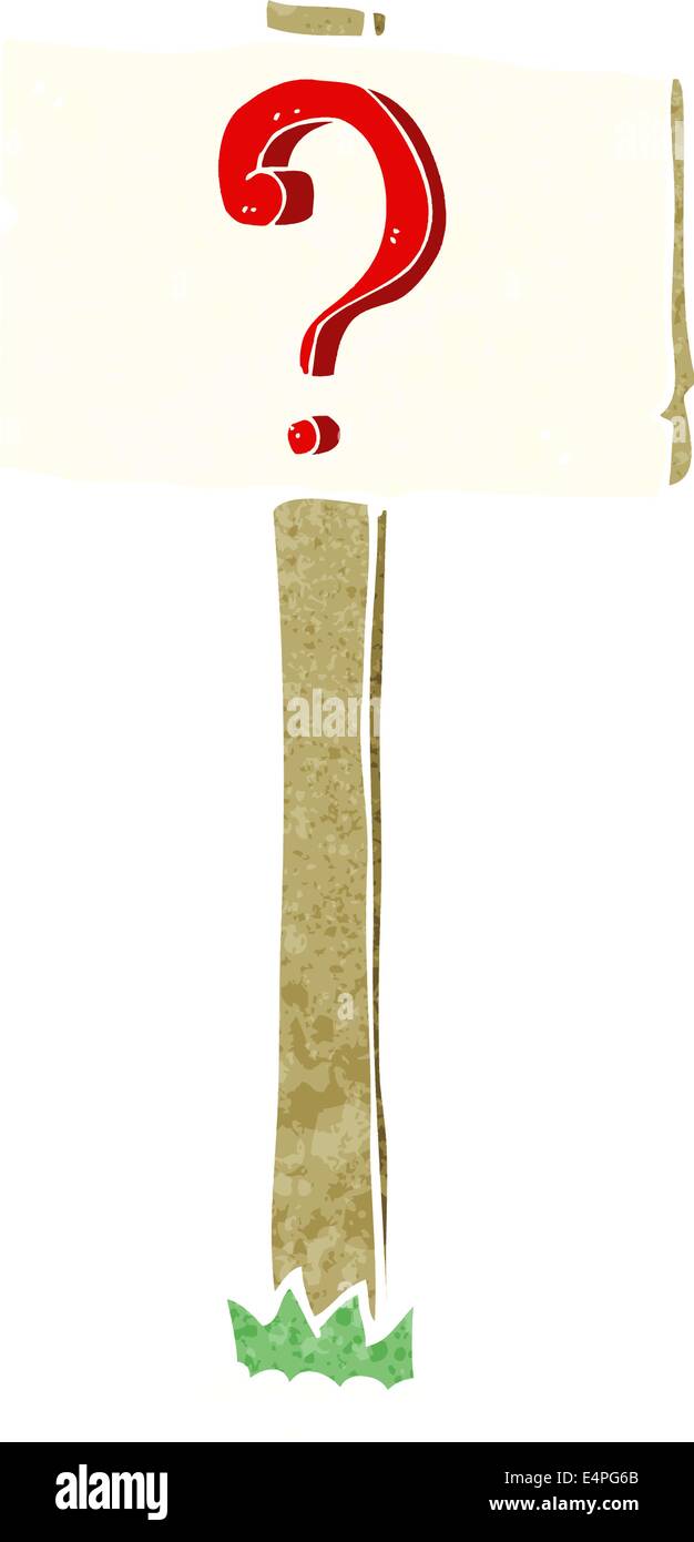 cartoon signpost with question mark Stock Vector Image & Art - Alamy