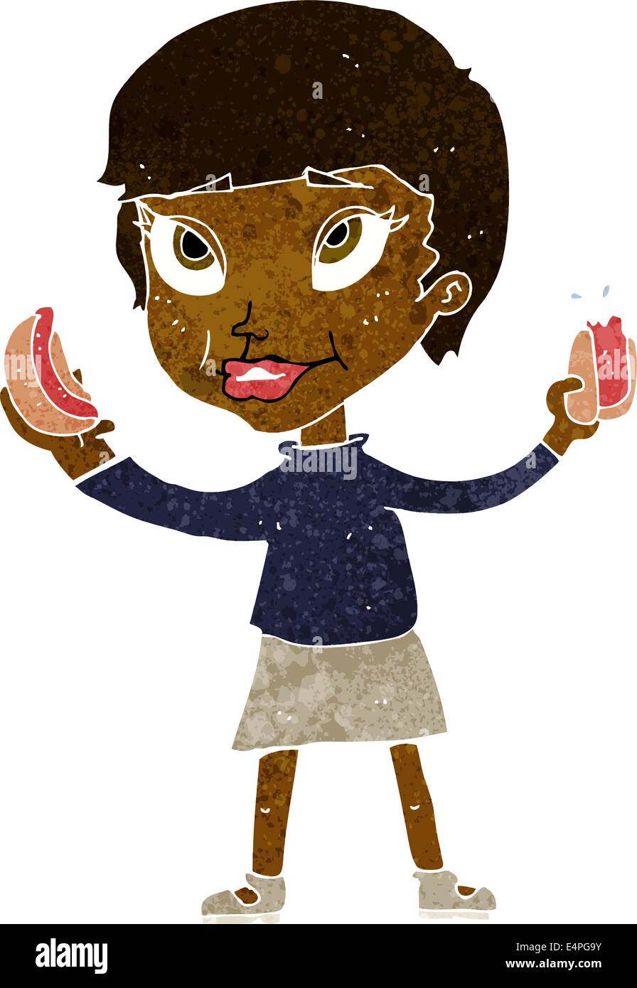 Cartoon character hot dogs Stock Vector Images - Alamy