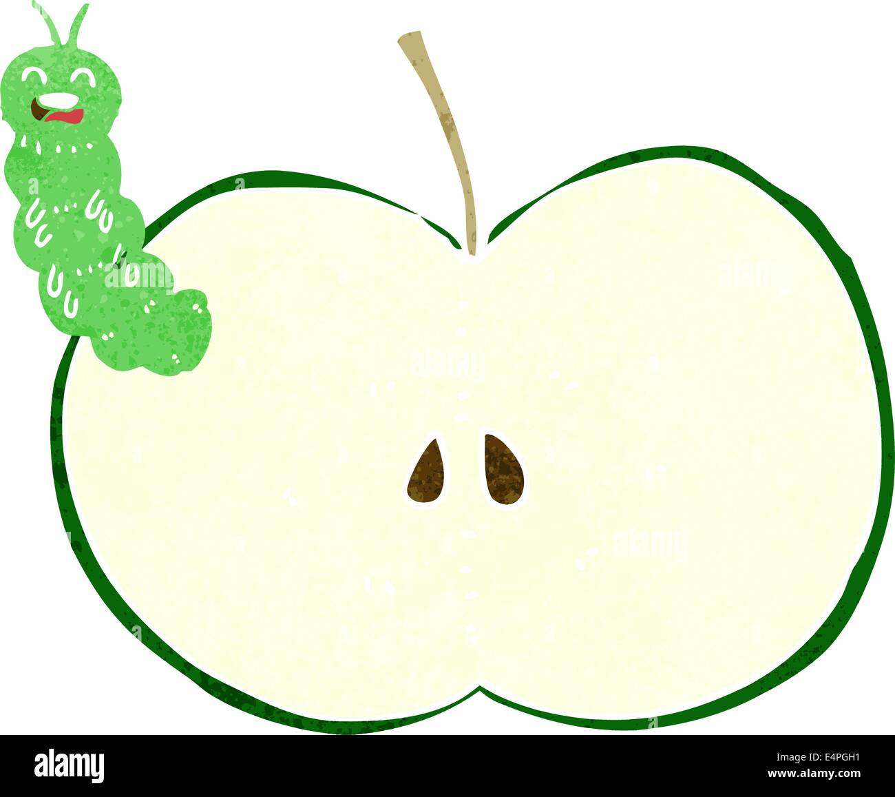 cartoon bug eating apple Stock Vector Image & Art - Alamy