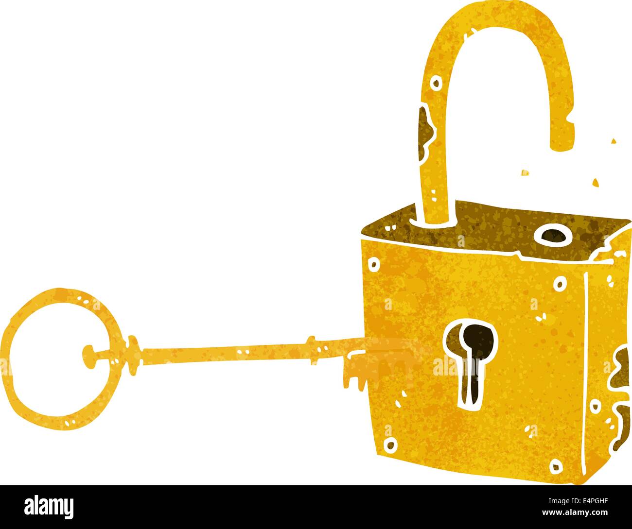 cartoon rusty old padlock Stock Vector Image & Art - Alamy