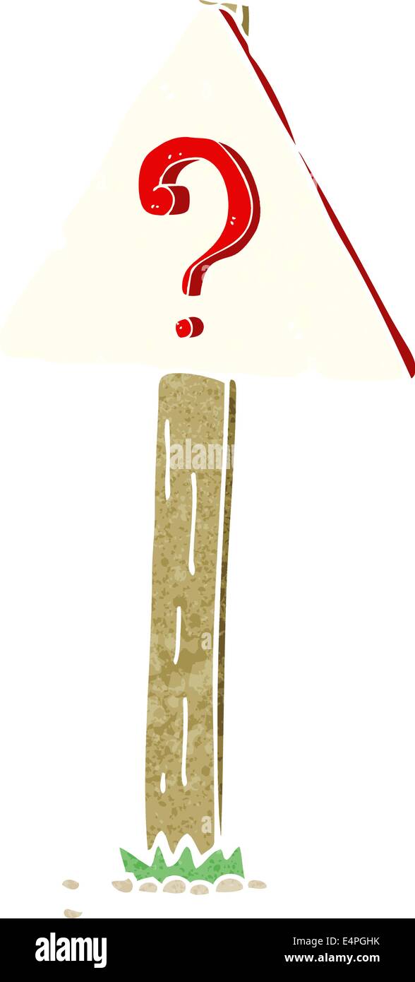 Cartoon signpost question mark hi-res stock photography and images - Alamy