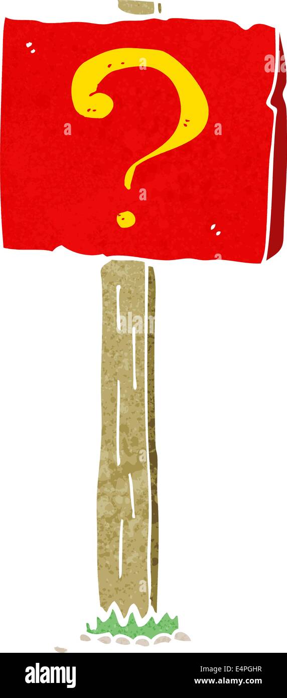 Cartoon signpost question mark hi-res stock photography and images - Alamy