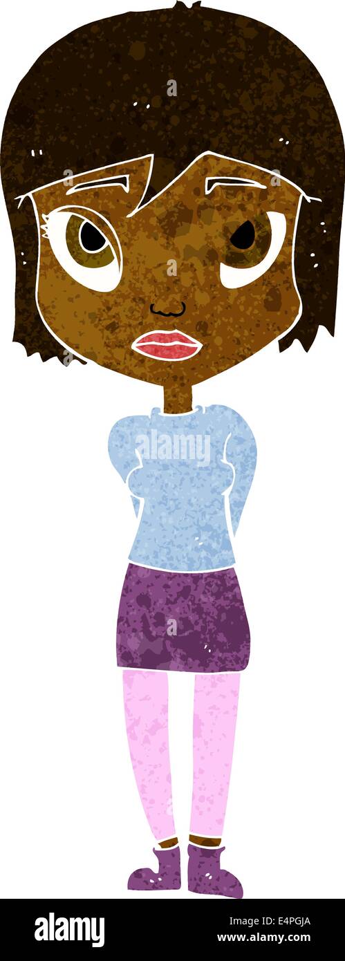 Cartoon shy girl hi-res stock photography and images - Alamy