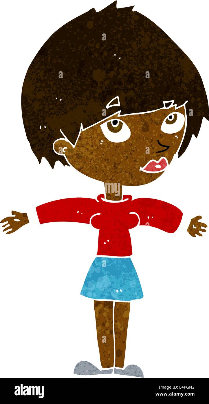 cartoon woman with open arms Stock Vector Image & Art - Alamy