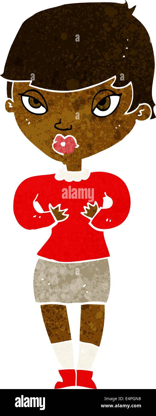 cartoon woman gesturing at self Stock Vector Image & Art - Alamy