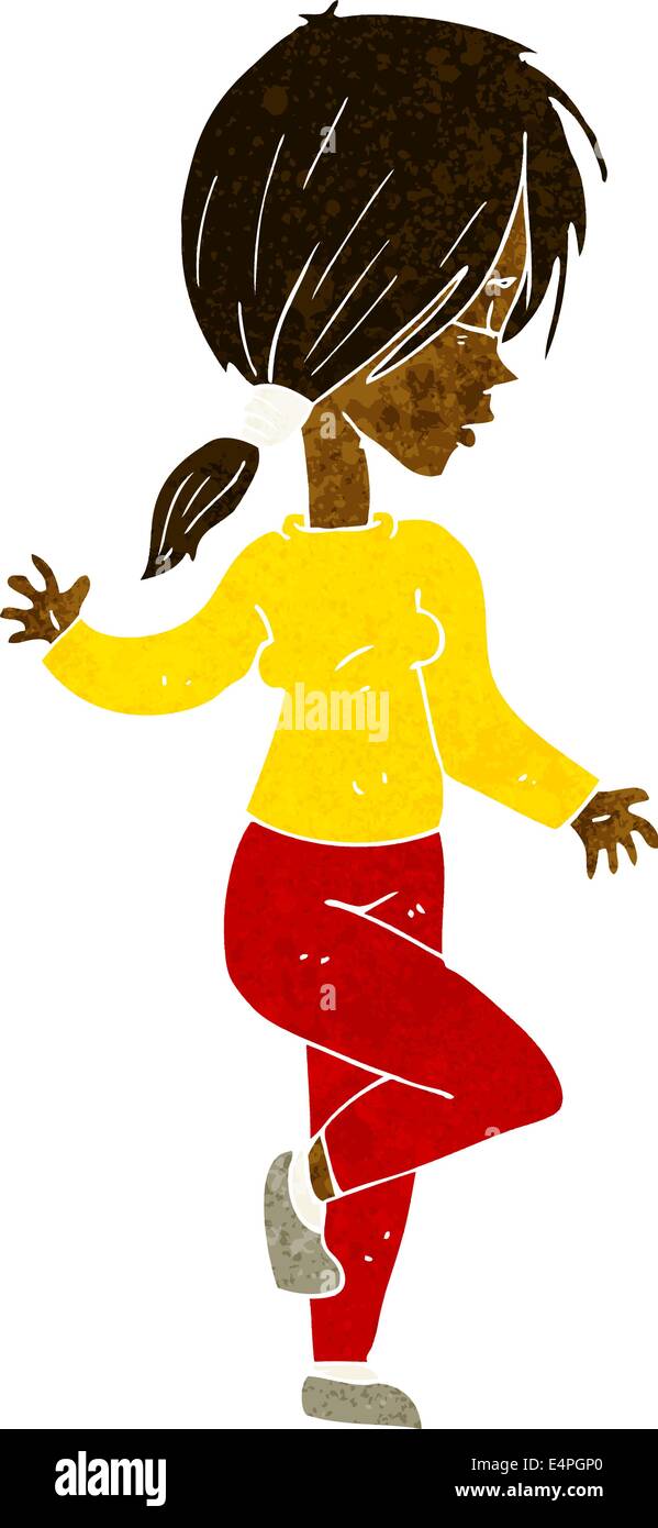 cartoon girl dancing Stock Vector Image & Art - Alamy