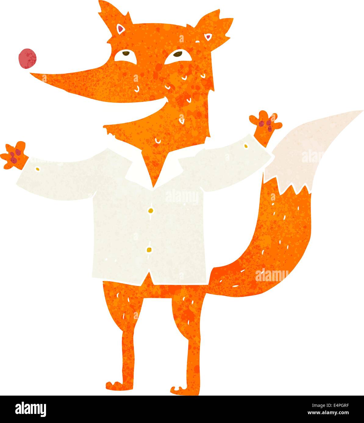 cartoon happy fox wearing shirt Stock Vector Image & Art - Alamy