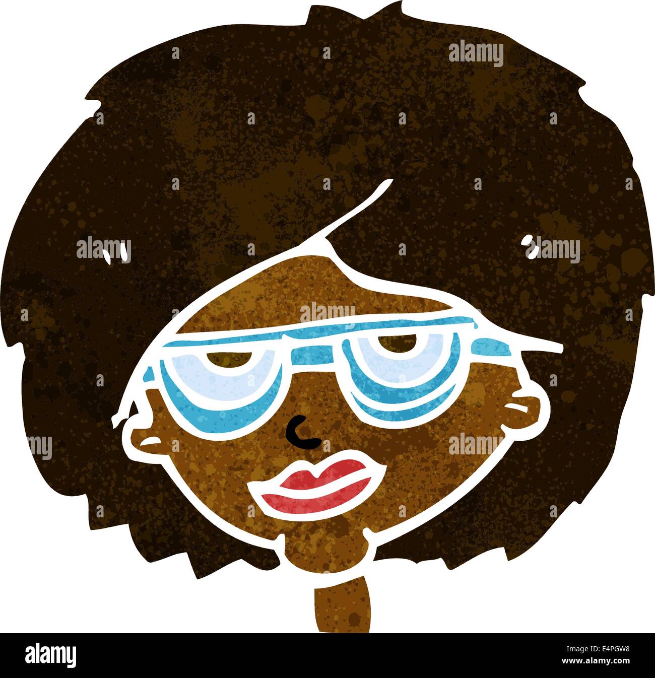 cartoon woman wearing spectacles Stock Vector Image & Art - Alamy