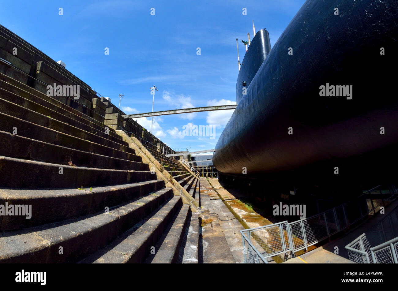 Chatham, Kent, England. Chatham Historic Dockyard. HM Submarine 'Ocelot ...