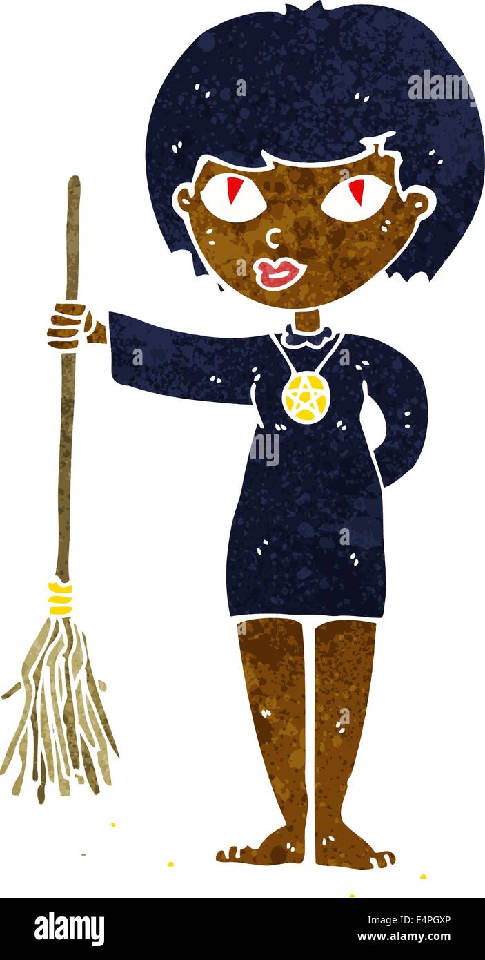 cartoon pretty witch girl Stock Vector Image & Art - Alamy