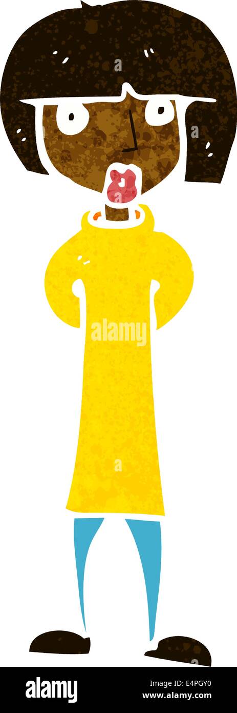 cartoon curious woman Stock Vector Image & Art - Alamy