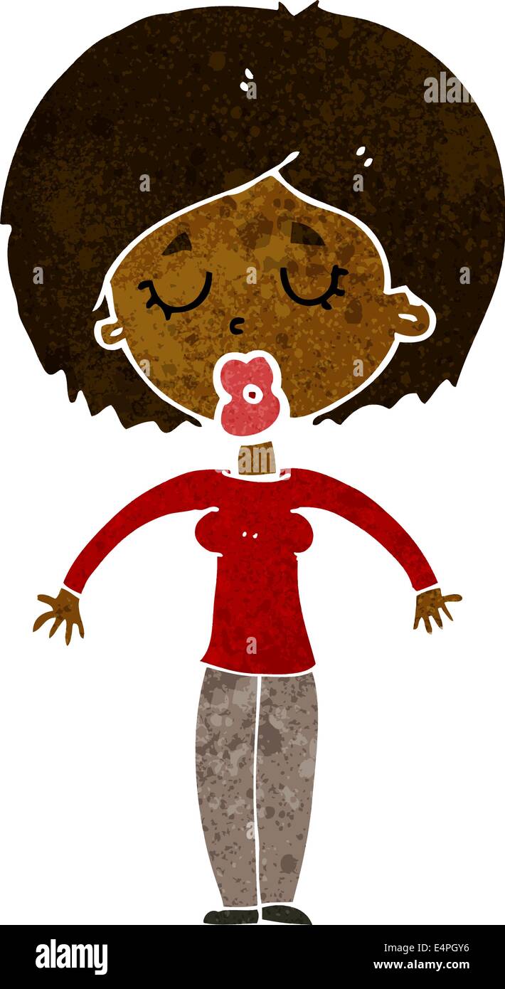 Funny girl closed eyes Stock Vector Images - Alamy