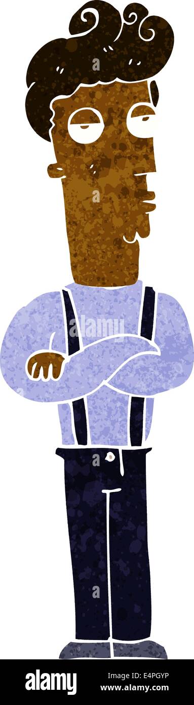 cartoon unimpressed man Stock Vector Image & Art - Alamy