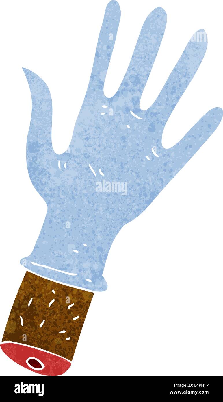 cartoon hand with rubber glove Stock Vector Image & Art - Alamy
