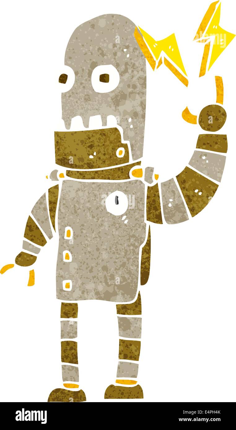 Cartoon old robot Stock Vector Images - Alamy