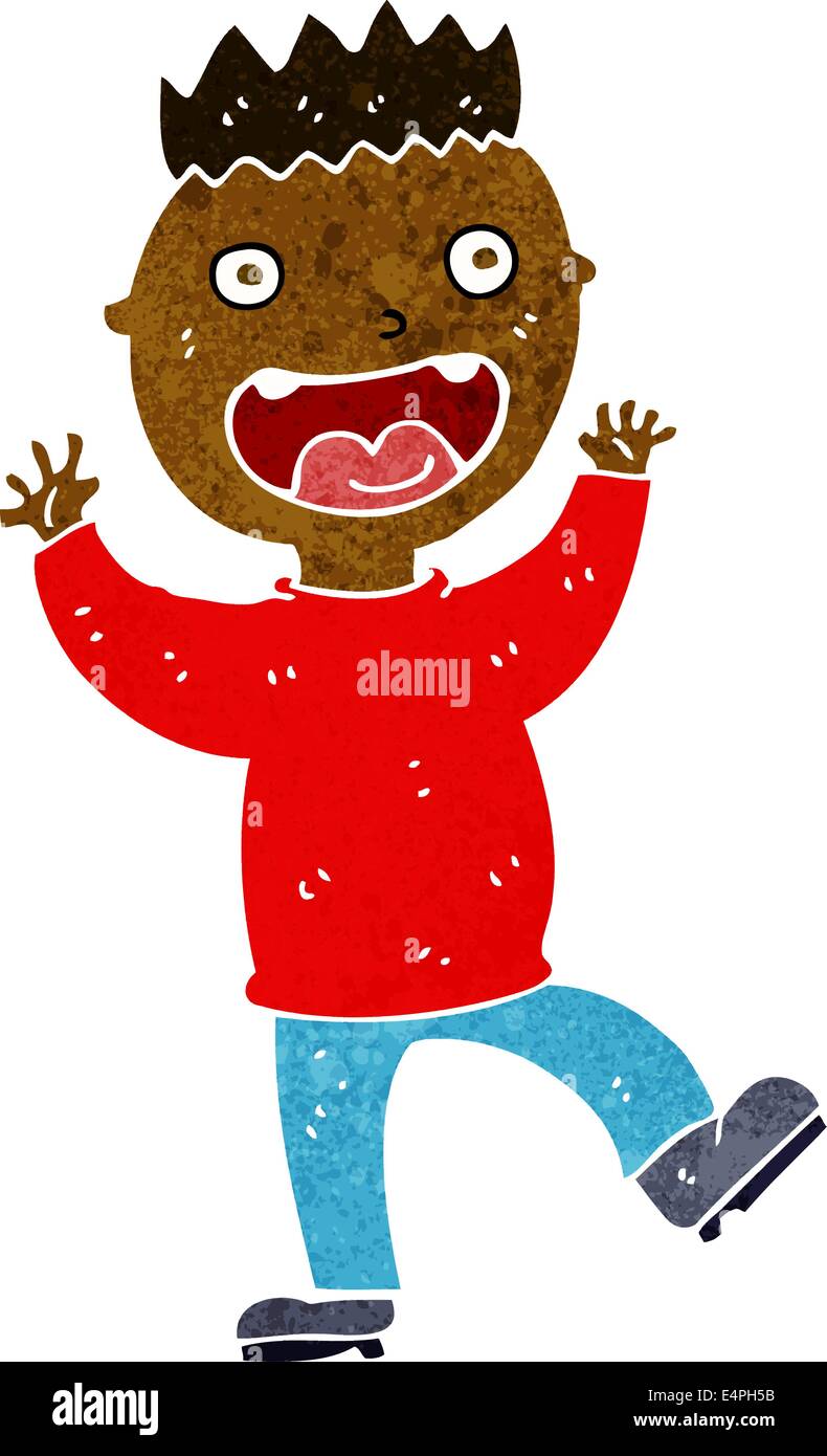 Cartoon crazy happy man Stock Vector Images - Alamy