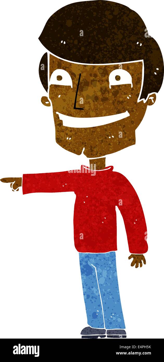 cartoon happy man pointing Stock Vector Image & Art - Alamy