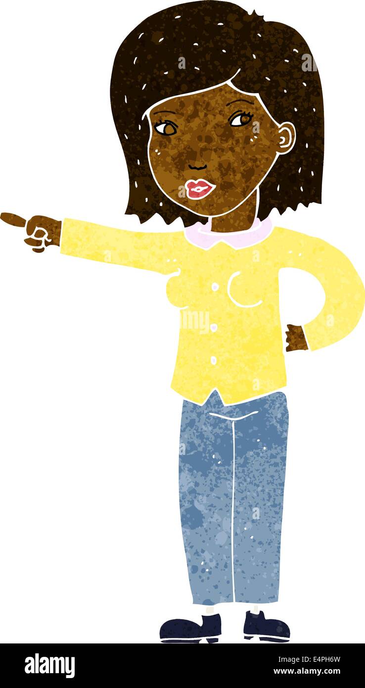 cartoon woman pointing Stock Vector Image & Art - Alamy