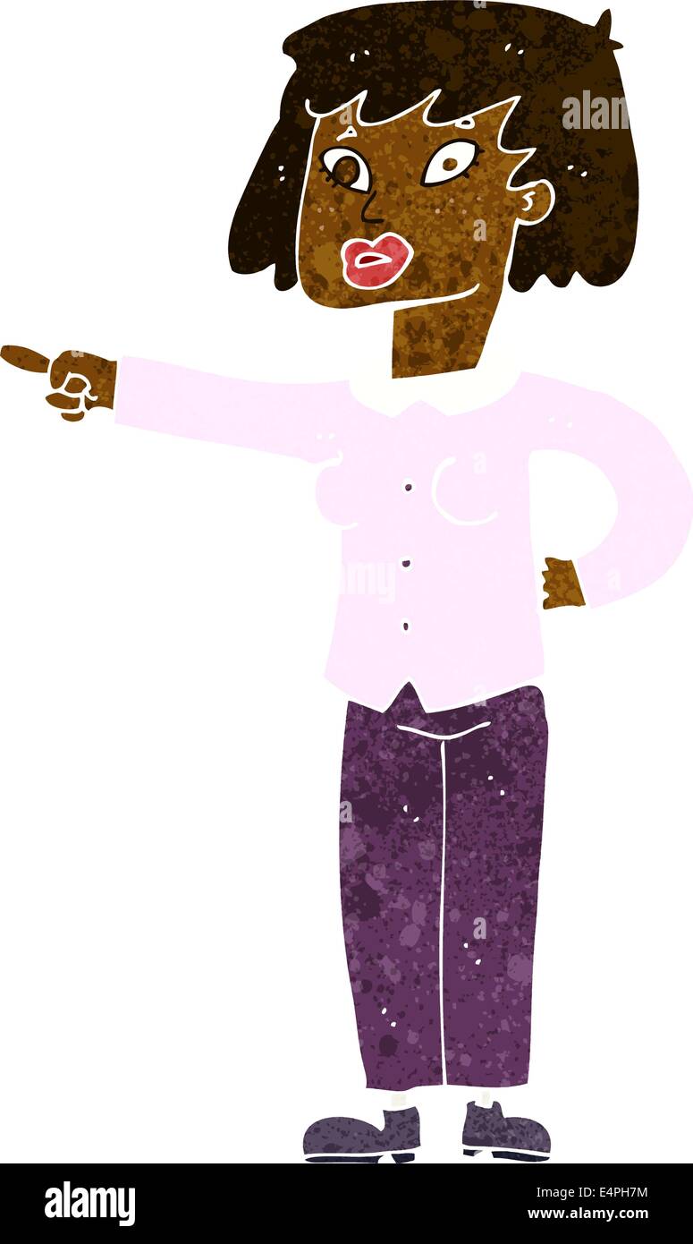 cartoon woman pointing Stock Vector Image & Art - Alamy