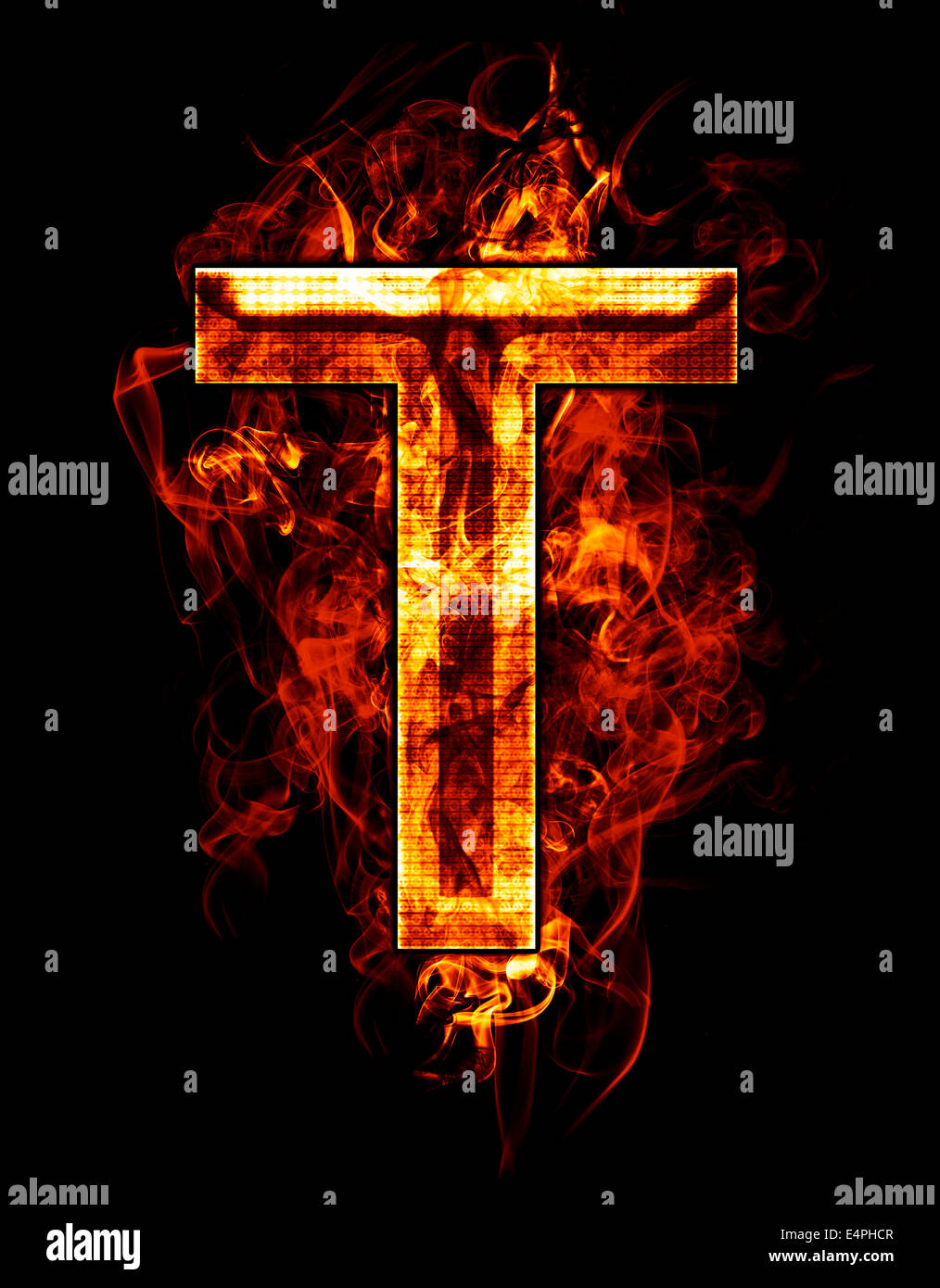 The Letter T On Fire