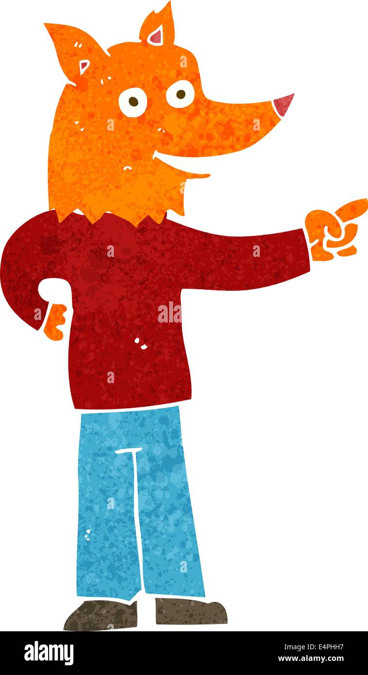 cartoon fox man pointing Stock Vector Image & Art - Alamy