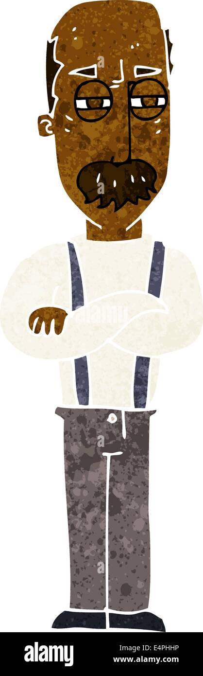Cartoon annoyed old man Stock Vector Images - Alamy