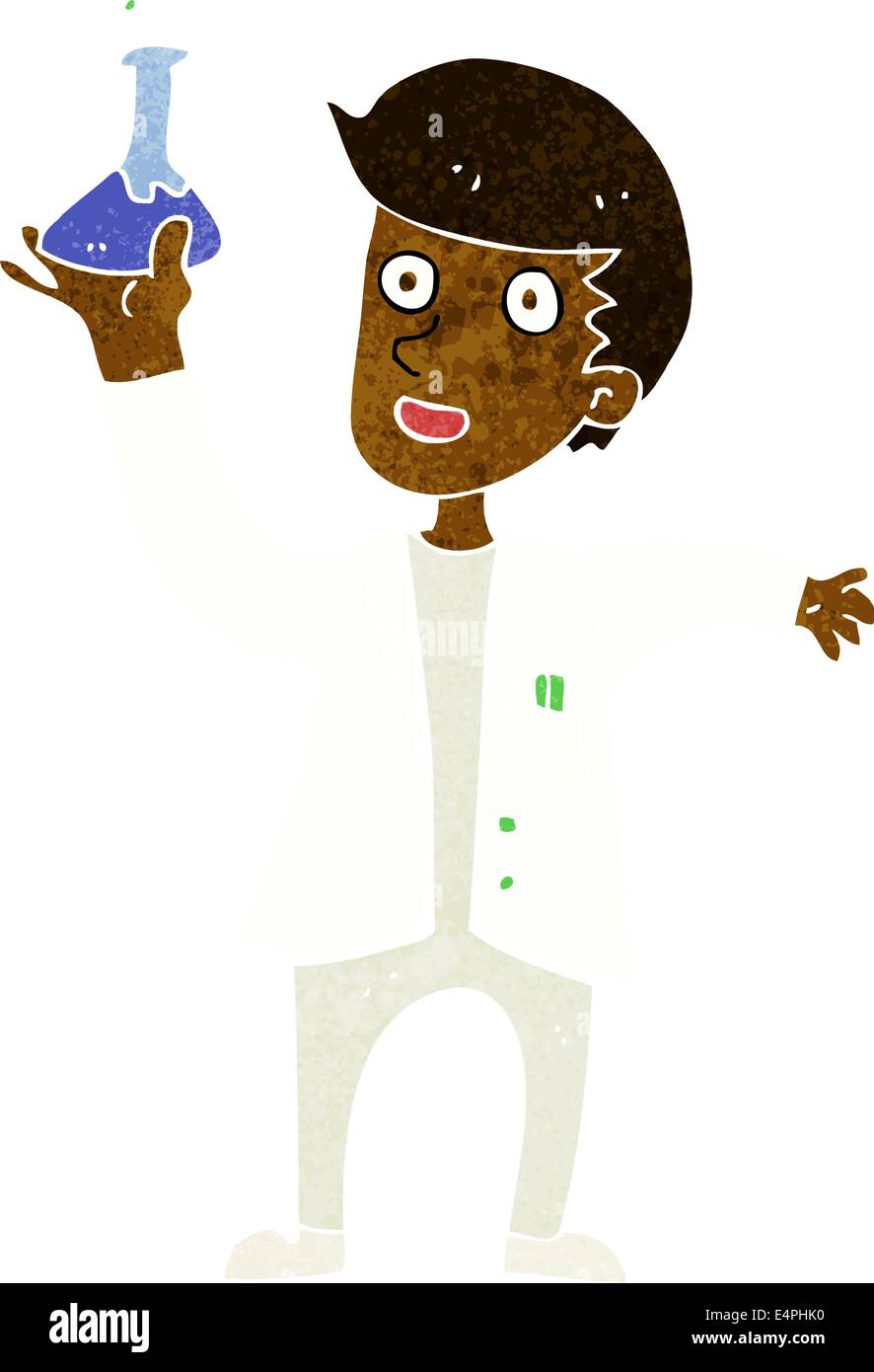 Scientist drawing chemical formula Stock Vector Images - Alamy